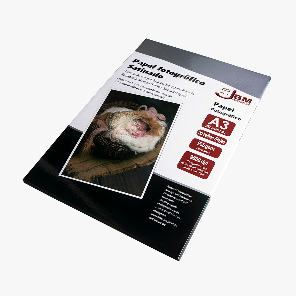 Papel fotografico satinado A3 – JBM